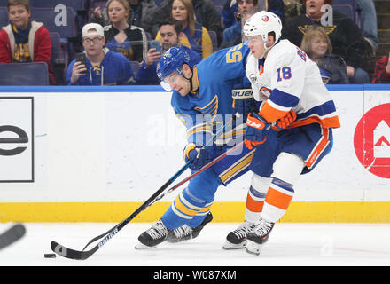 New York Islanders' Anthony Beauvillier plays during an NHL hockey game ...