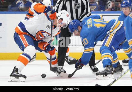 New York Islanders' Brock Nelson plays during a preseason NHL hockey ...