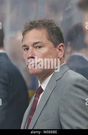 Boston Bruins head coach Bruce Cassidy in action during an NHL hockey ...