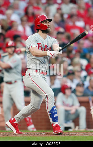 Philadelphia Phillies' Bryce Harper watches during a baseball game ...