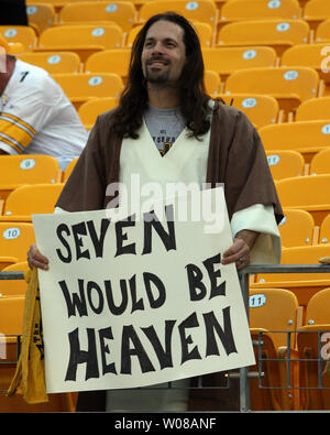 Pittsburgh Steelers fan dressed as Jesus shows off his Terrible Towel ...