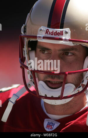 San Francisco 49ers' QB Tim Rattay warms up for the second half against ...