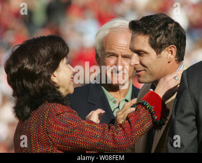 San Francisco 49ers owner Denise DeBartolo York stands on the field ...