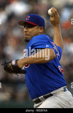 Chicago Cubs' Carlos Zambrano pitches to the San Francisco Giants in ...