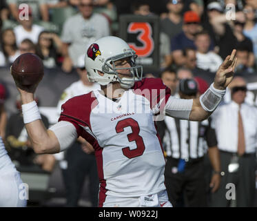 Arizona Cardinals QB Carson Palmer (3) is sacked for a seven yard loss ...