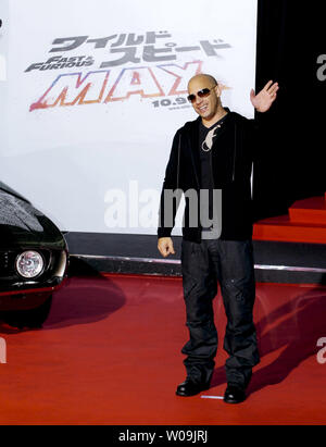 Actor Vin Diesel attends a Japan premiere of the film "Fast & Furious ...