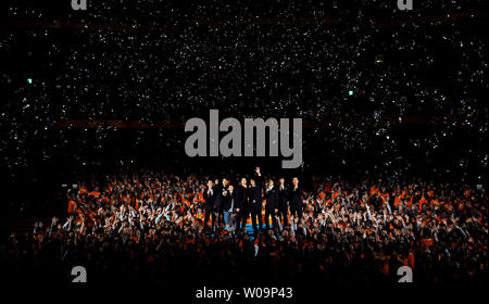 (L-R)Actor Yoshio Inoue, Gaku Hamada, Masaki Okada, Shun Oguri ...