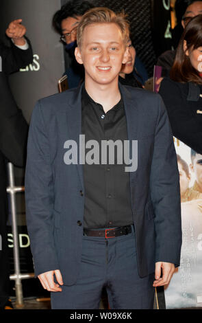 Actor Dean Collins attends the Japan premiere for the film "Fury" in ...