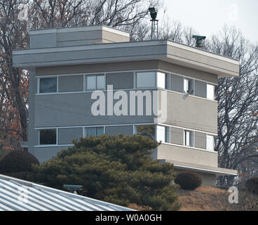 North Korean watchtower is seen at the joint security area (JSA) of ...