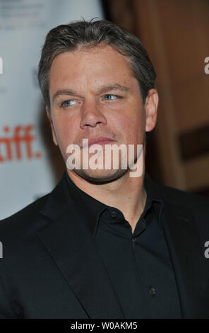 12 September 2010- Toronto, Canada- Matt Damon arrives at the premiere ...