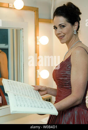 Soprano Elizabeth Futral prepares for the evening gala opening opera ...