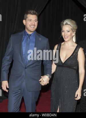 Michael Buble and his wife Luisana arrive on the red carpet at the 2018 ...