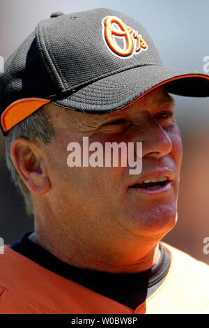 Los Angeles Angels interim manager Ray Montgomery looks on from the ...
