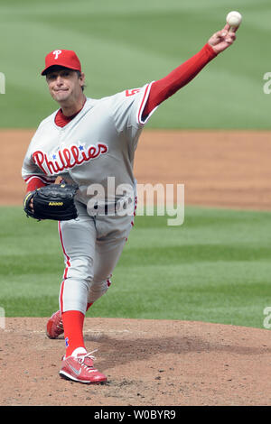 Philadelphia Phillies' Jamie Moyer pitches against the Oakland ...