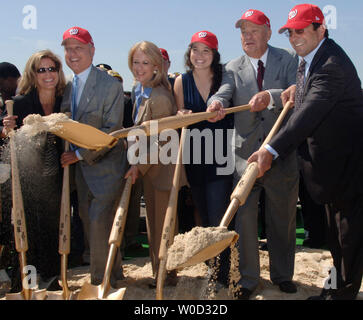 The Lerner family including new Nationals owners Mark (L) and Ted ...