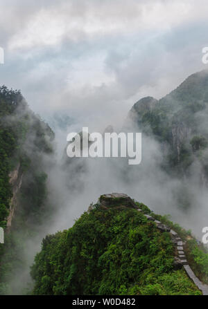 The question rooftop of the dwarf zhai spectacle scenic spot in Jishou ...