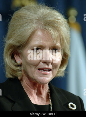 Secretary of Transportation Mary E. Peters speaks during a Department ...