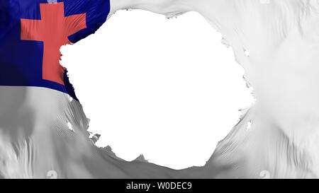 Destroyed Christian flag, white background, 3d rendering Stock Photo ...