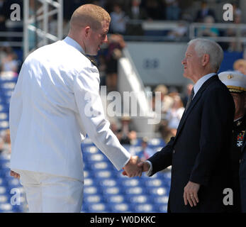During the 2007 Naval Academy Graduation and Commissioning Ceremony ...