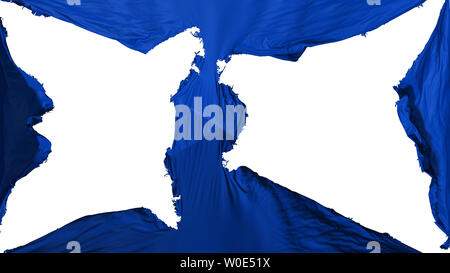 Ragged Deep blue color flag, white background, 3d rendering Stock Photo ...