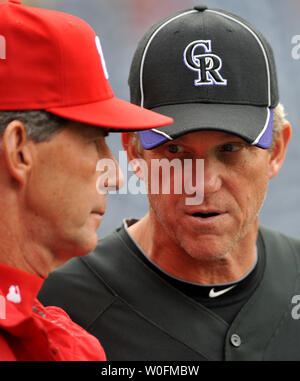 Washington Nationals Manager Jim Riggleman speaks at a press conference ...