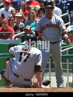 Giants Aaron Rowand scored on a Freddy Sanchez single in the fifth ...