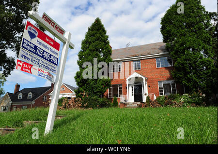 A bank-owned home for sale is seen in Denver on March 6, 2009. UPI/Gary ...