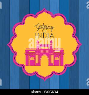 indian gate temple with lace frame Stock Vector Image & Art - Alamy