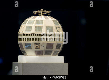 Model of the Telstar 1, a communications satellite launched by NASA on ...