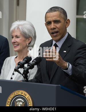 Outgoing Health and Human Services Secretary Kathleen Sebelius attends ...
