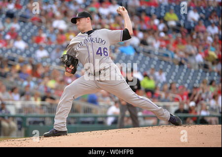 Colorado Rockies pitcher Tyler Matzek works against the San Francisco ...