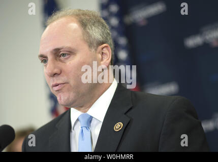 House Majority Whip Rep. Steve Scalise (R-LA) speaks to the media after ...
