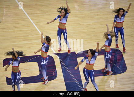 The Washington Wizards Dancers perform during an NBA basketball game ...