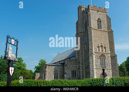 Village sign and buildings Dennington, Suffolk, England Stock Photo - Alamy