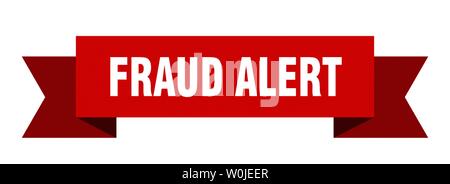 fraud alert ribbon. fraud alert isolated sign. fraud alert banner Stock ...