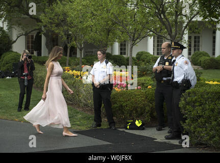 First Lady Melania Trump leaves the stage after speaking at the FOX ...
