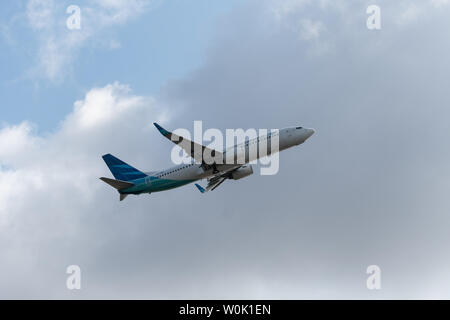 Wing of Garuda Indonesia Airline Stock Photo - Alamy