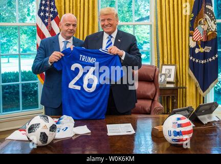 FIFA President Gianni Infantino holds a press conference in Mexico City ...