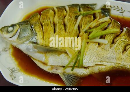 Steamed Wuchang fish Stock Photo - Alamy