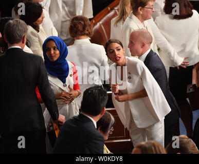Rep. Alexandria Ocasio-Cortez delivers remarks at a Town Hall after ...