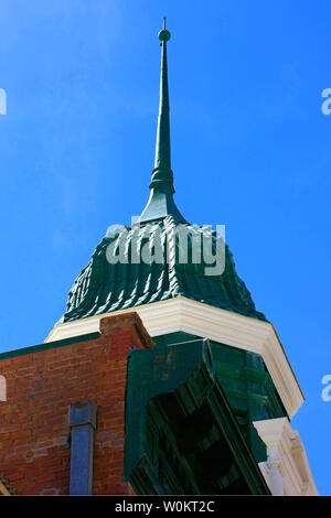 The Pythian Castle secret society lodge building clock tower in ...