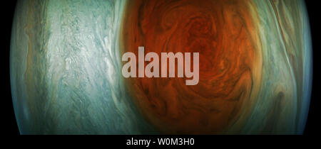 Enhanced-color image of Jupiter's Great Red Spot Stock Photo - Alamy