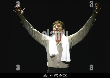 Hugh Jackman as Peter Allen performs in the new Broadway musical 'The ...