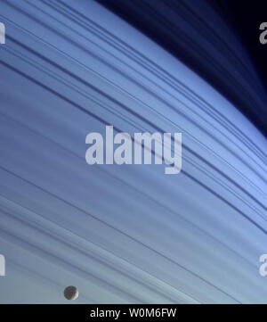 Saturn's Moon, Mimas Stock Photo - Alamy