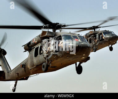 Tikrit, Iraq - A UH-60 Black Hawk helicopter on the flight line at ...