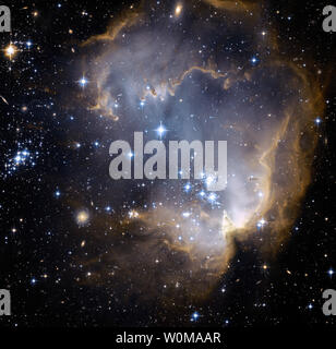 In the centre of this image, taken with the NASA/ESA Hubble Space ...