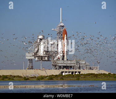 The Space Shuttle Atlantis is moved to the Kennedy Space Center for ...