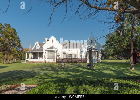 SENEKAL, SOUTH AFRICA, MAY 1, 2019: The Sasko grain silos in Senekal in ...