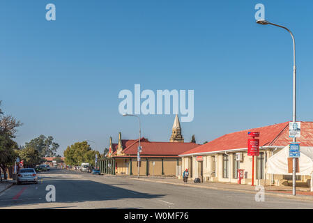 SENEKAL, SOUTH AFRICA, MAY 1, 2019: The Sasko grain silos in Senekal in ...