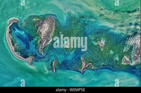 Caspian Sea, satellite image Stock Photo - Alamy